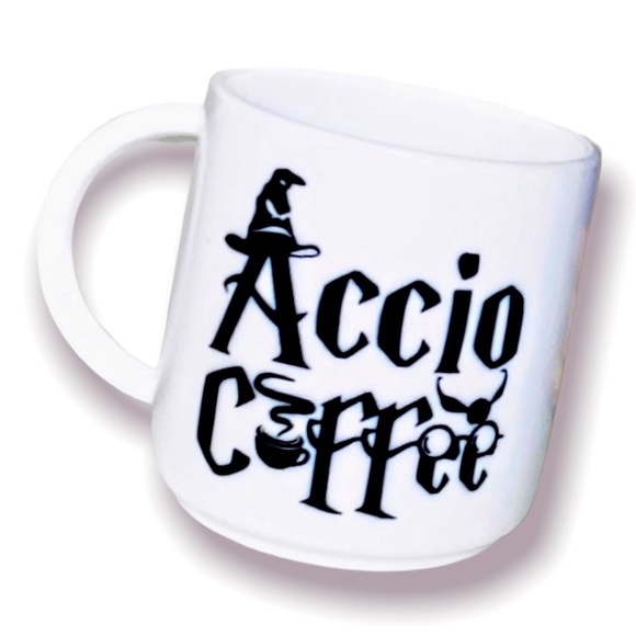 Dining | Rare Milk Glass Accio Coffee Mug Harry Potter Spell Cup | Poshmark